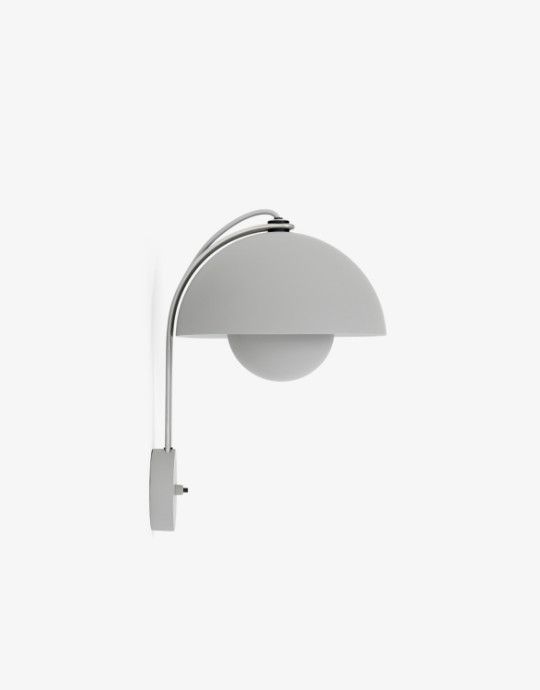 Flowerpot Wall Lamp VP8, Matt Light Grey - Diez Company